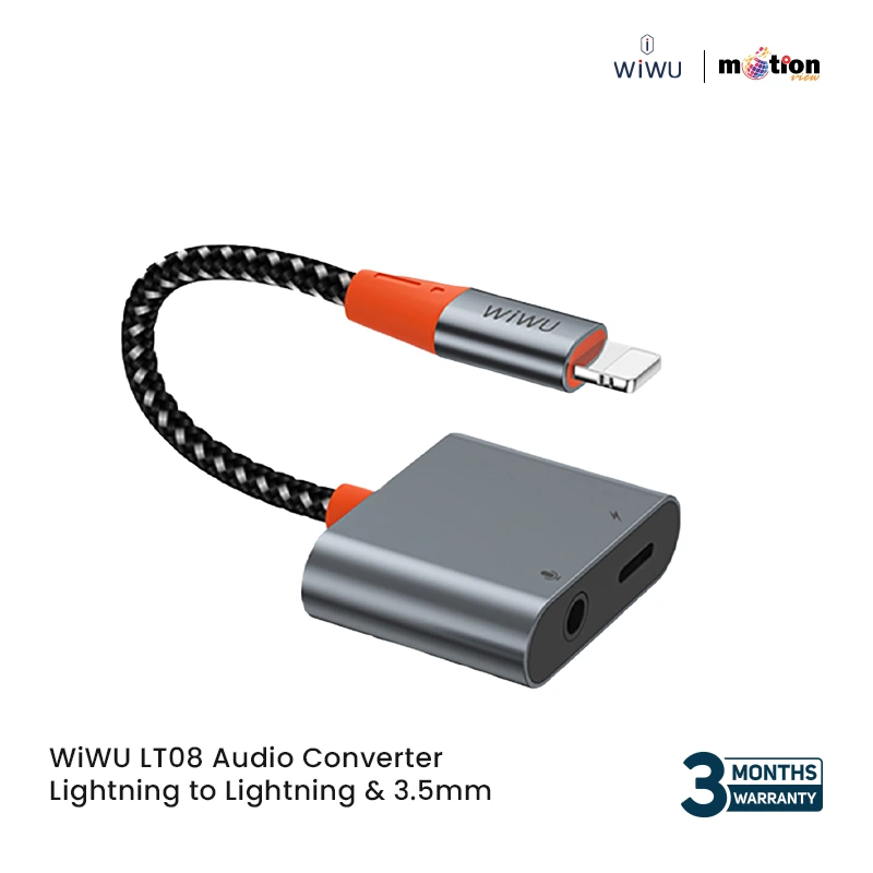 WiWU LT08 Audio Converter Lightning to Lightning & 3.5mm Price in ...