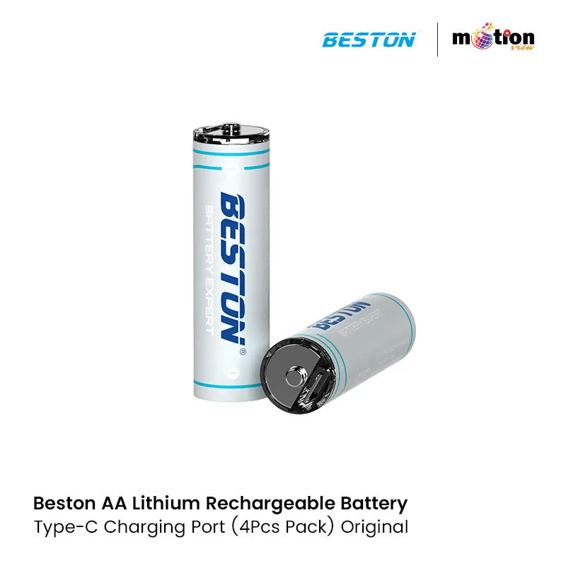 Beston AA Lithium Rechargeable Battery Type-C Charging Port (4Pcs Pack ...